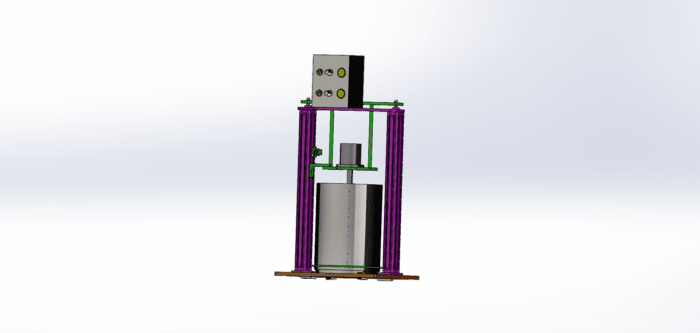 Dual-Column Grease Filling Machine Drawing - MechStream