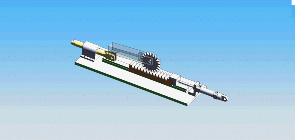 Linear Motion With Gear Rack Deceleration - MechStream