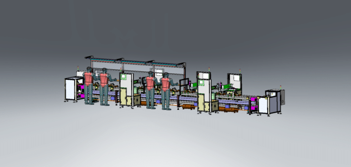Semi-Automatic Assembly Line-Circuit Line Drawing - MechStream