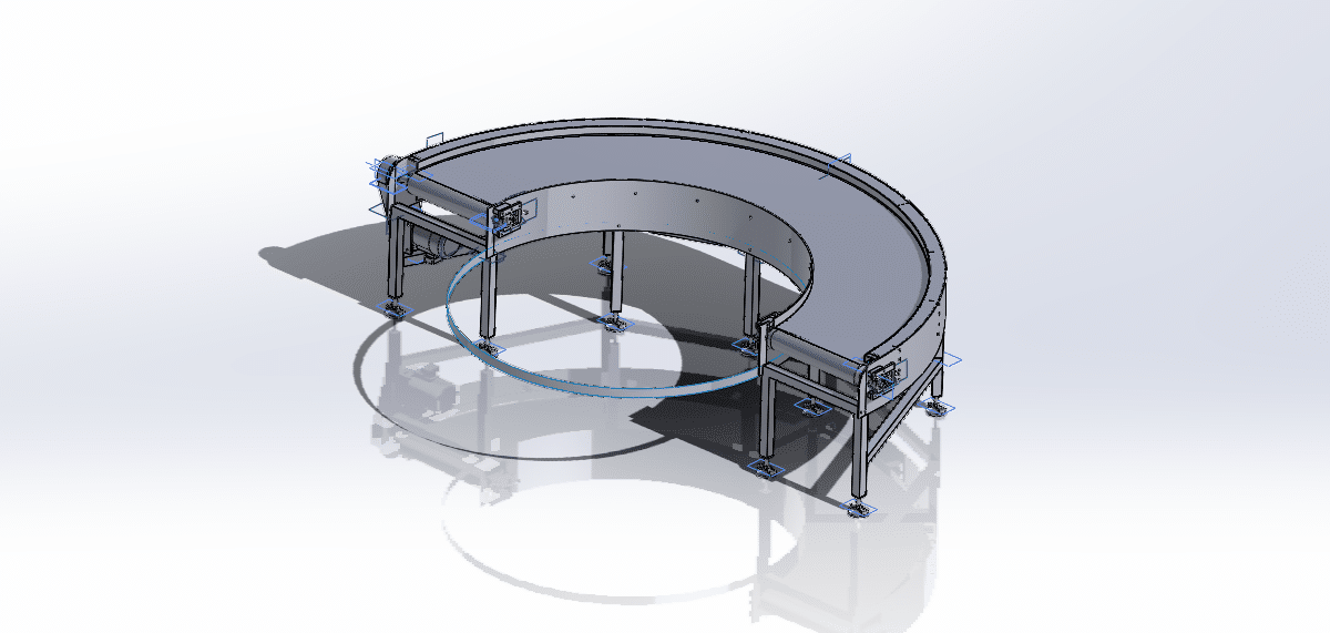 180° Turning Belt Line Drawing - MechStream