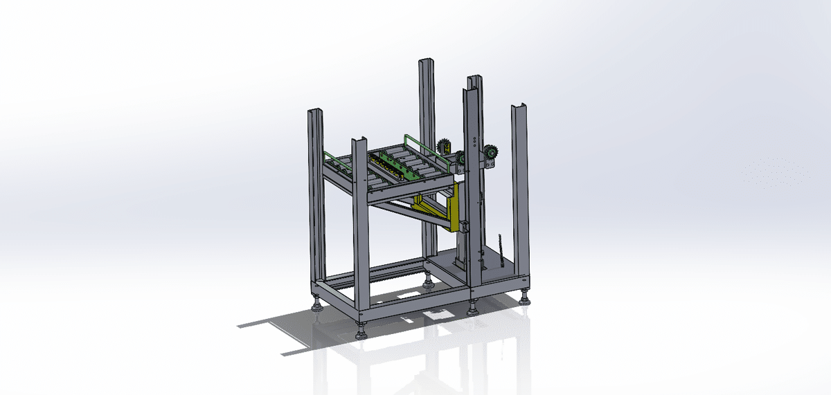 Double-Row Roller Chain Hoist Drawing - MechStream