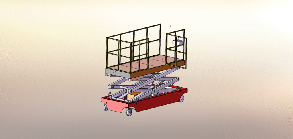 Hydraulic Car Lifting Work Platform Drawing - MechStream