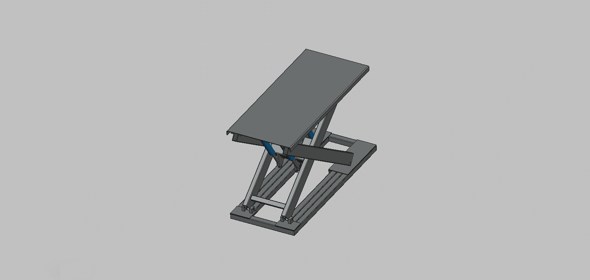 Ordinary Four-Cylinder Hydraulic Lift Drawing - MechStream