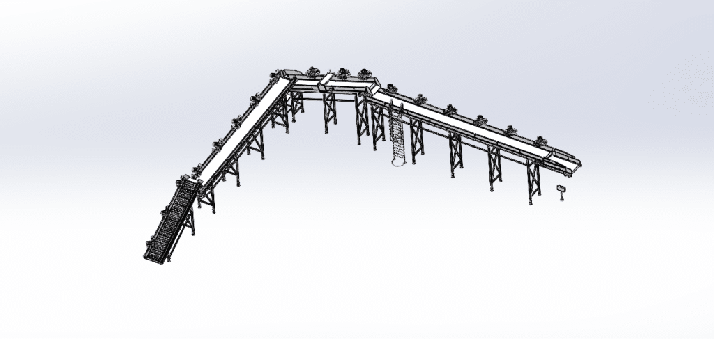Scrap Conveyor Belt Equipment Drawing - MechStream