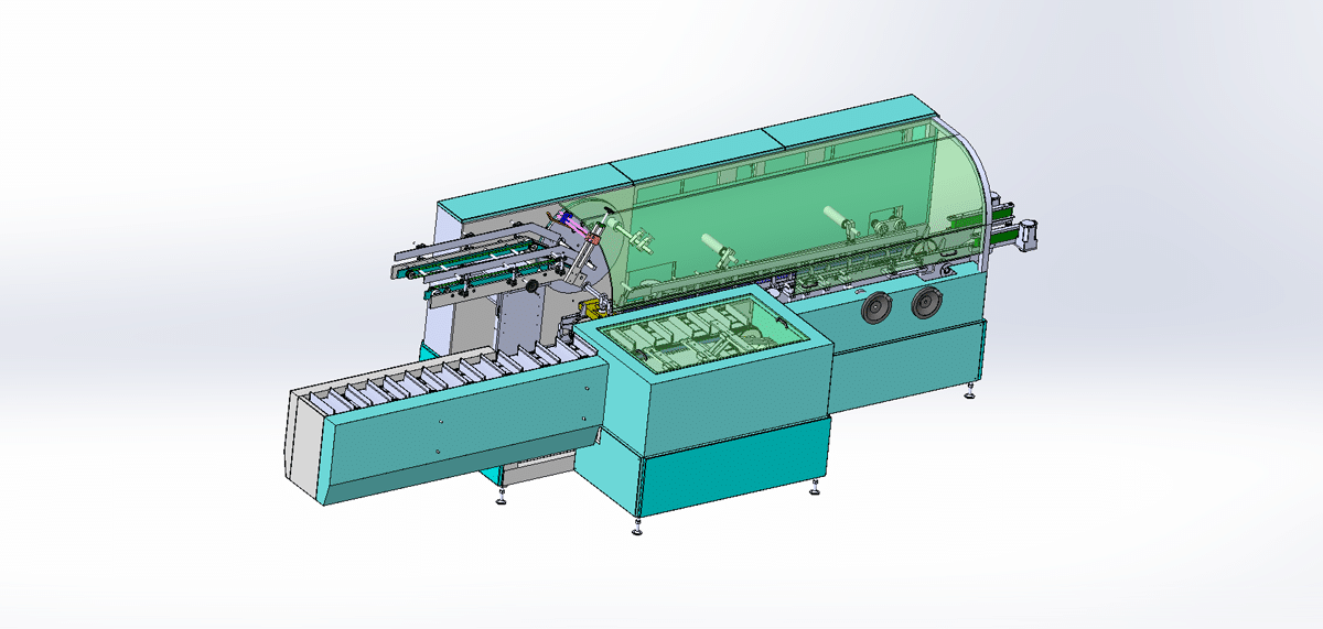 High-Speed Continuous Cartoning Machine Drawing - MechStream