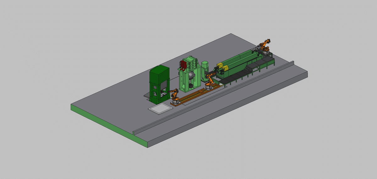 Download Free E-013 Large Robot Assembly Line Drawing - MechStream