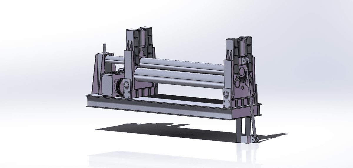Download Free Steel Plate Roller Press Drawing Now - MechStream