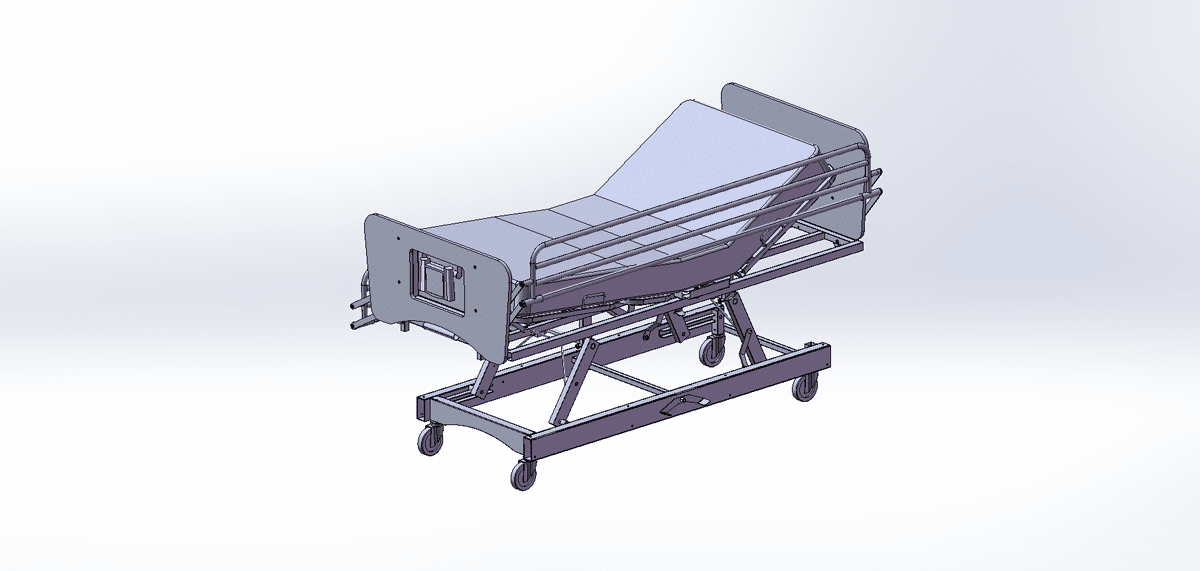 Hospital Bed Medical Bed Drawing for Free Download - MechStream