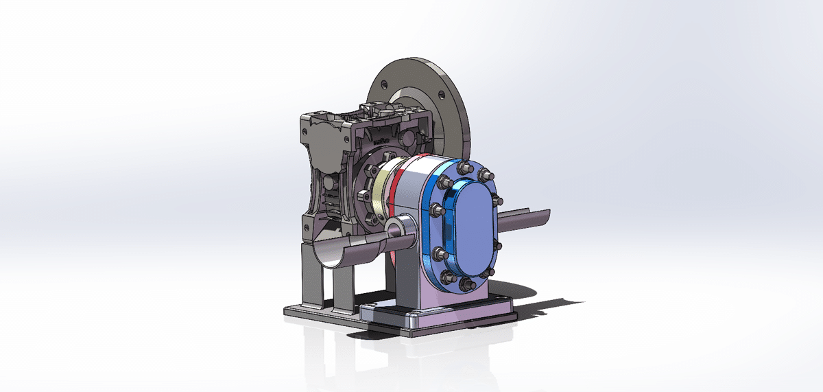 Rotary Pump with Gearbox Drawing – Free Download Now - MechStream
