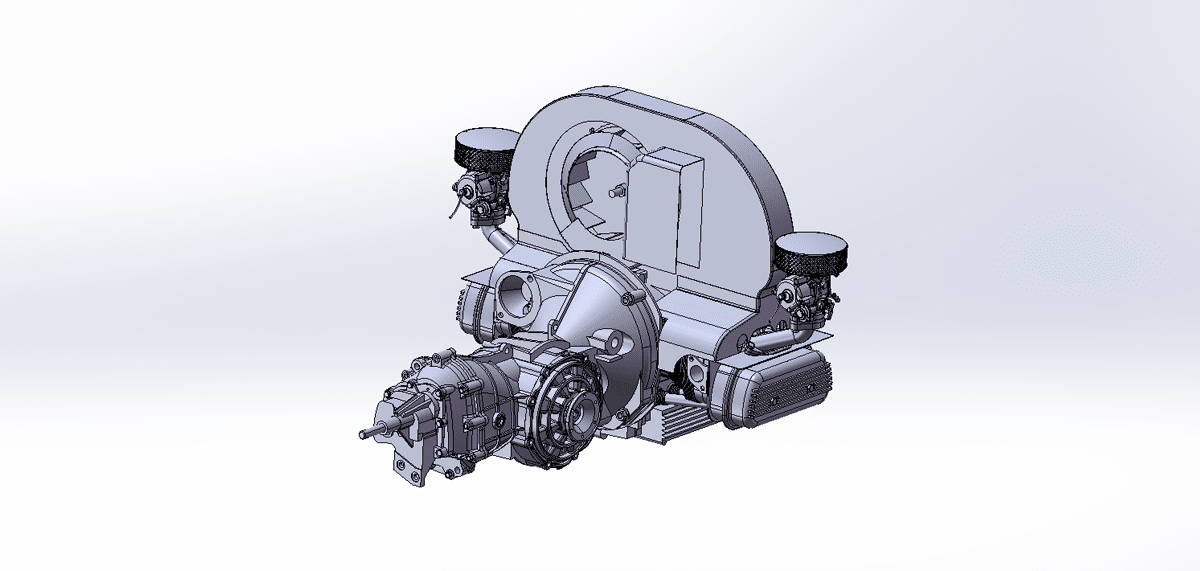 Free Classic Volkswagen Engine Drawing - Instant Download - MechStream