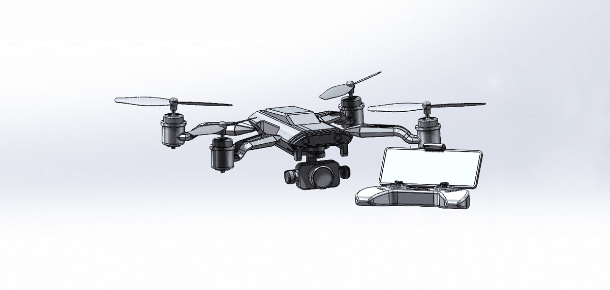 Unlock Premium Falcon Cam Four-Axis Aerial Photography Drone Drawings ...