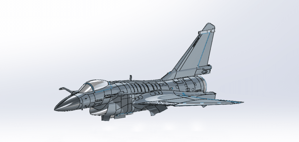 Ultimate J-10B Fighter Model Drawing - Free Download - MechStream