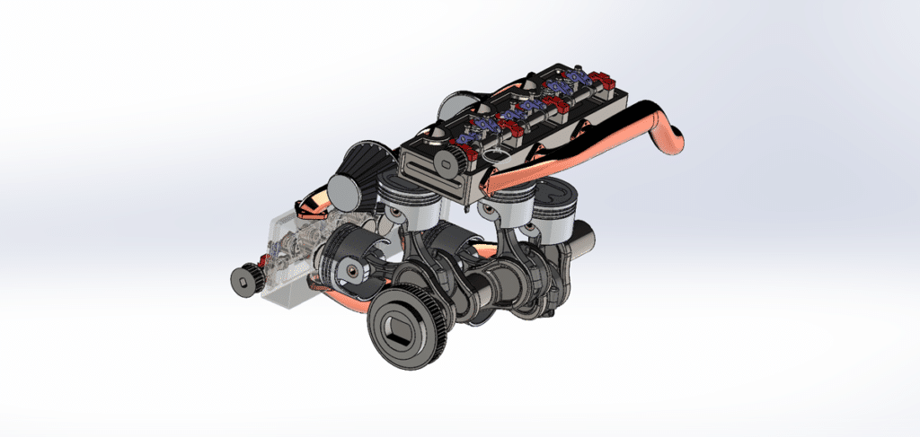 Unleash Power with Old V6 Engine Model Drawing - Download Now - MechStream