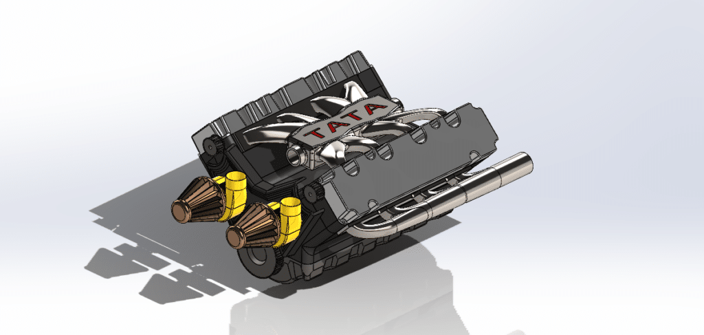 Discover the Powerful Tata V8 Engine Model Drawing - Download Now ...
