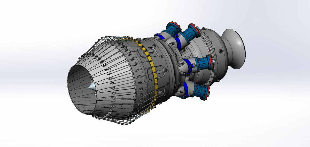 Free Turbina Aircraft Engine Drawing - Download Now - MechStream