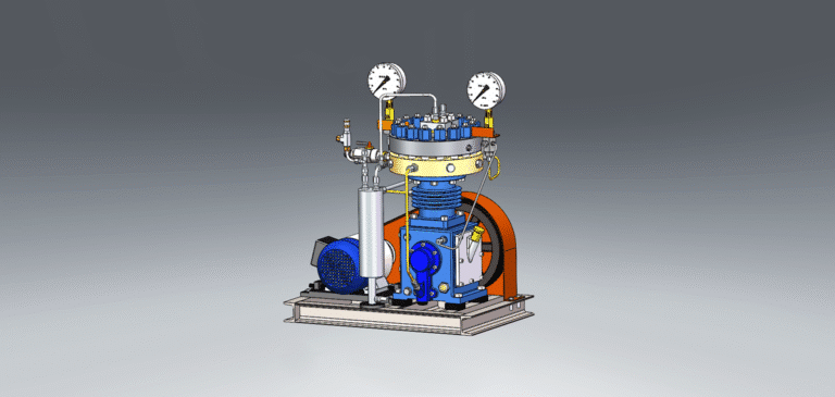 Efficient G445-3% 160 Diaphragm Compressor Drawing - MechStream