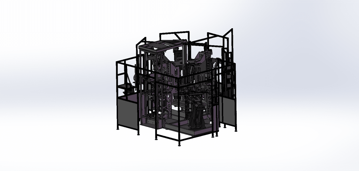 Powerful Large And Complex Six-Station Testing Machine Drawing Download ...