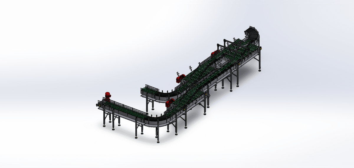 Ultimate Complex Multi-Stage Chain Conveyor Line Drawing: Free Download ...