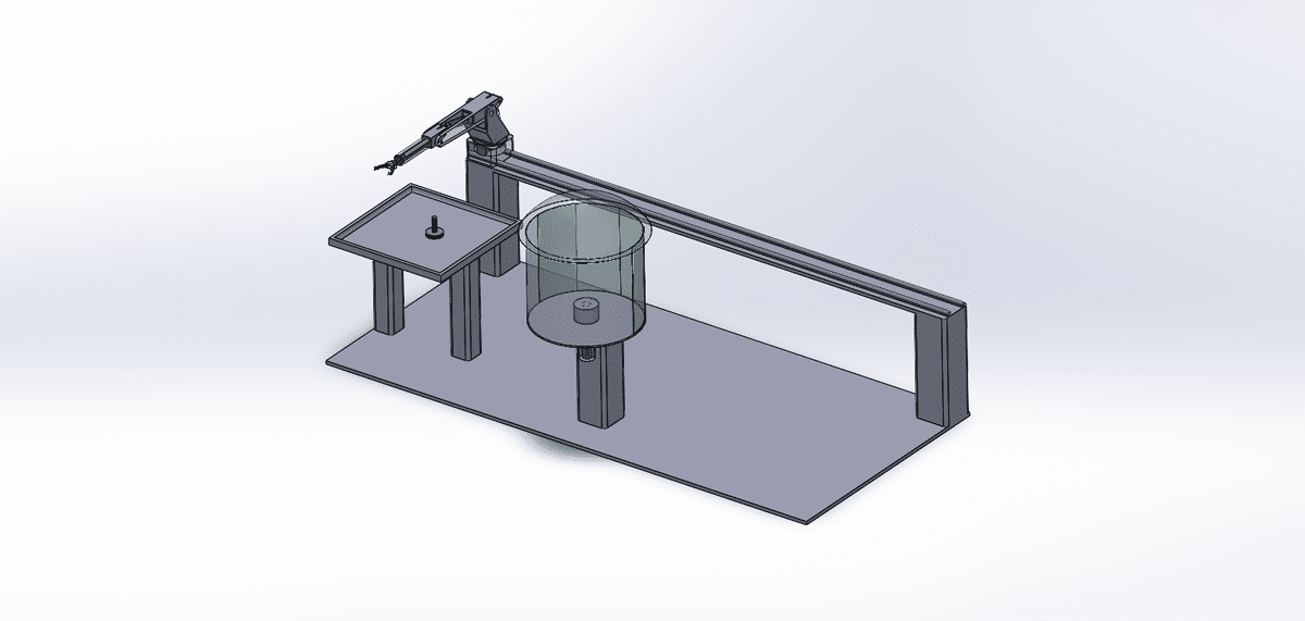 Automated Conveyor Line with Robot Drawing: Free Download - MechStream