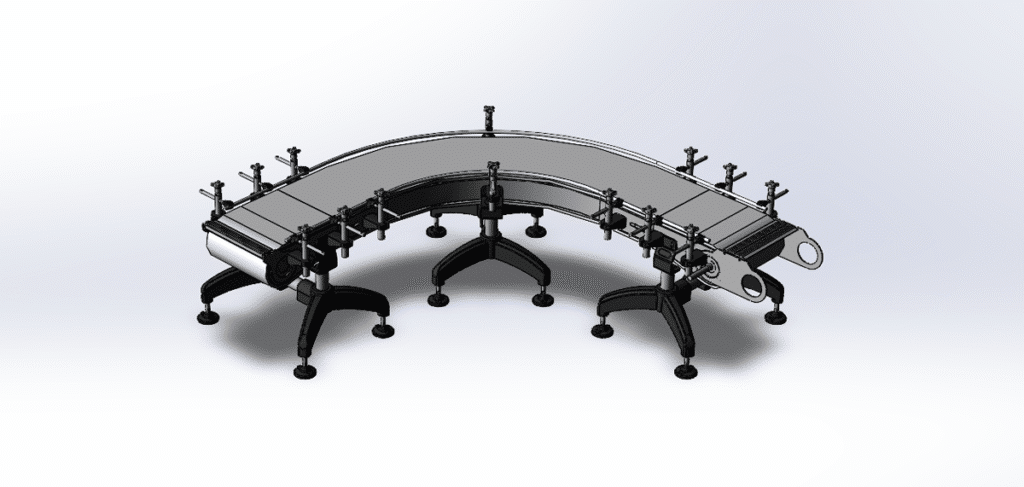 Download the Free 90-Degree Curved Mesh Belt Conveyor Drawing! - MechStream
