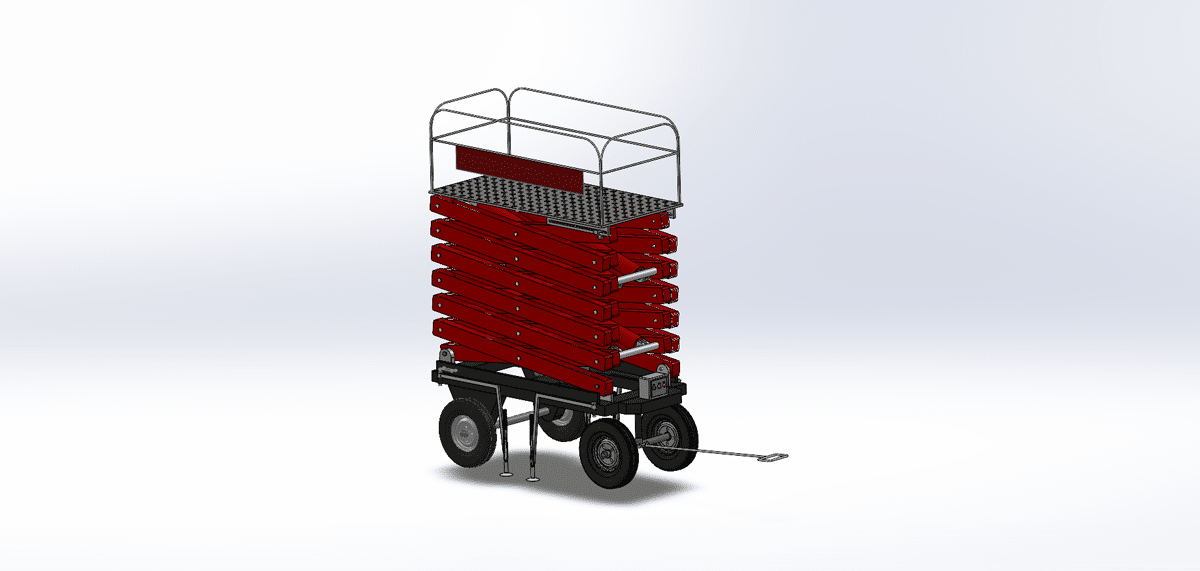Free Four-Wheel Mobile Hydraulic Lift Platform Drawing: Download Now ...