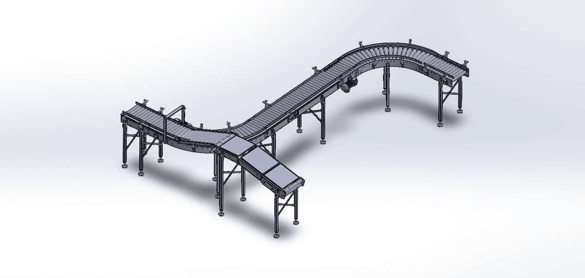 Download H-Shaped Roller Conveyor Line Drawing - MechStream