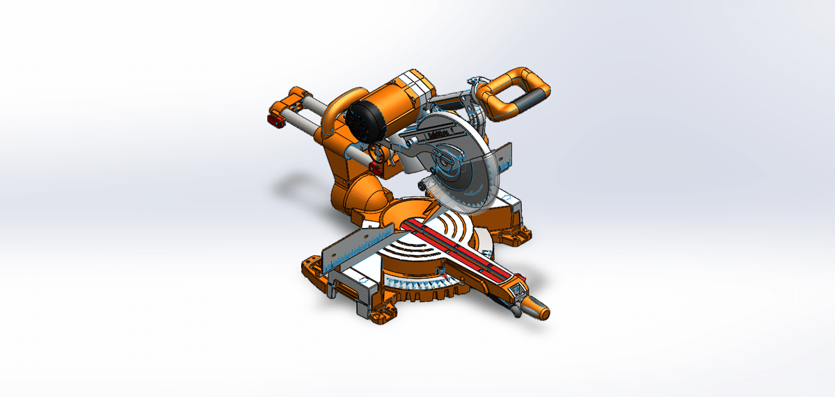 Precision Miter Saw Drawing: Free Download! - MechStream