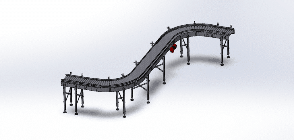 Advanced S-Shaped Curved Roller Conveyor Drawing: Free Download ...