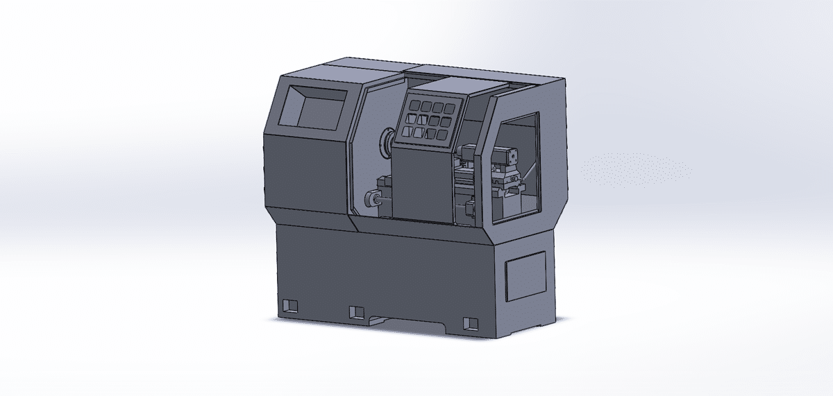Download Ultimate Small CNC Lathe Drawing for Free! - MechStream