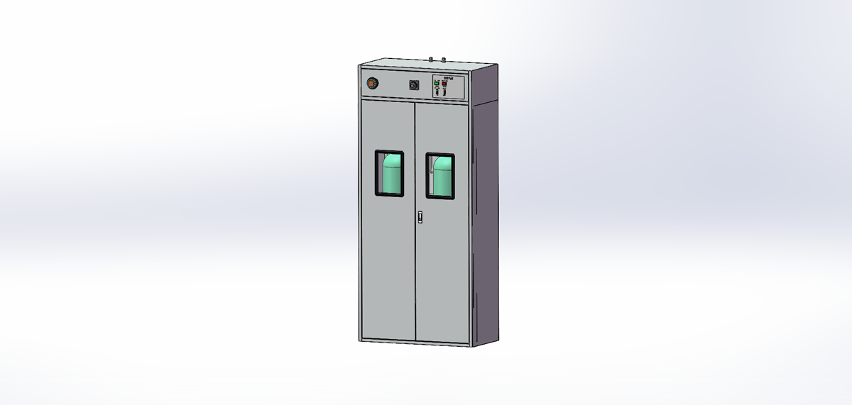 Ultimate Hazardous Gas Cylinder Storage Cabinet Drawing Access - MechStream