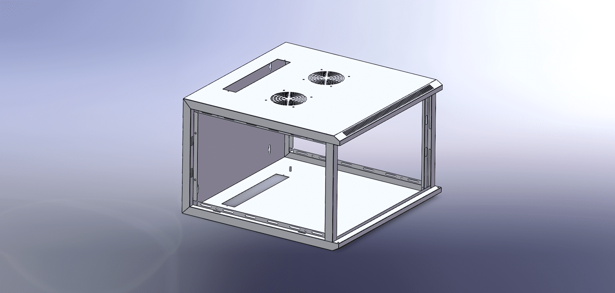 Amazing Wall-Mounted Network Server Rack Drawing Free Blueprint ...