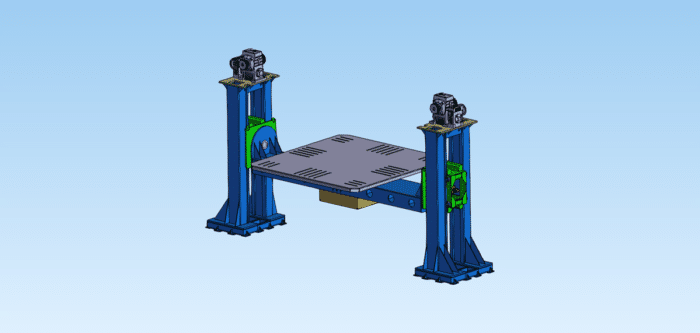 Download Massive 5-Ton Lifting Double Column Positioner Drawing Free ...