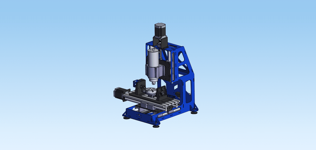 Download Premium Mini 5-Axis Engraving Machine Drawing - MechStream