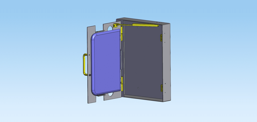Get Pro Door Hinges With Shock Absorber Drawing Now - MechStream
