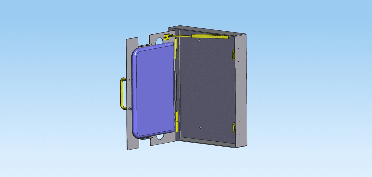 Get Pro Door Hinges With Shock Absorber Drawing Now - MechStream