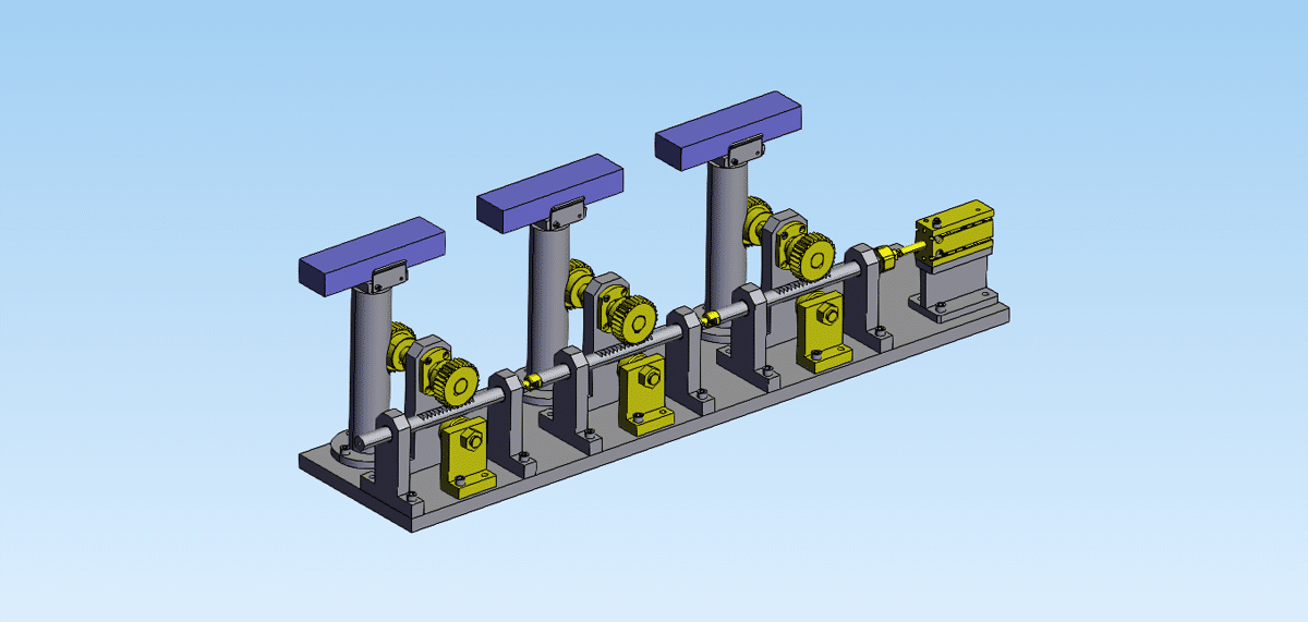Download Heavy-Duty Rack and Pinion Lifting Mechanism Drawing - MechStream