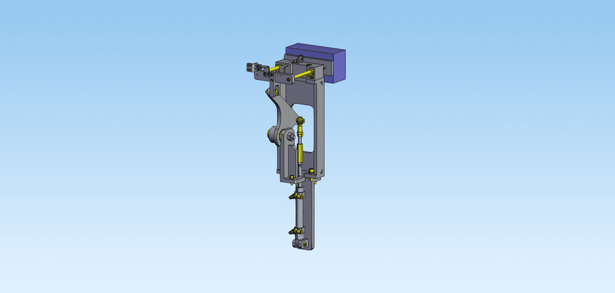 Download Industrial Long Stroke Cutting Mechanism Drawing - MechStream