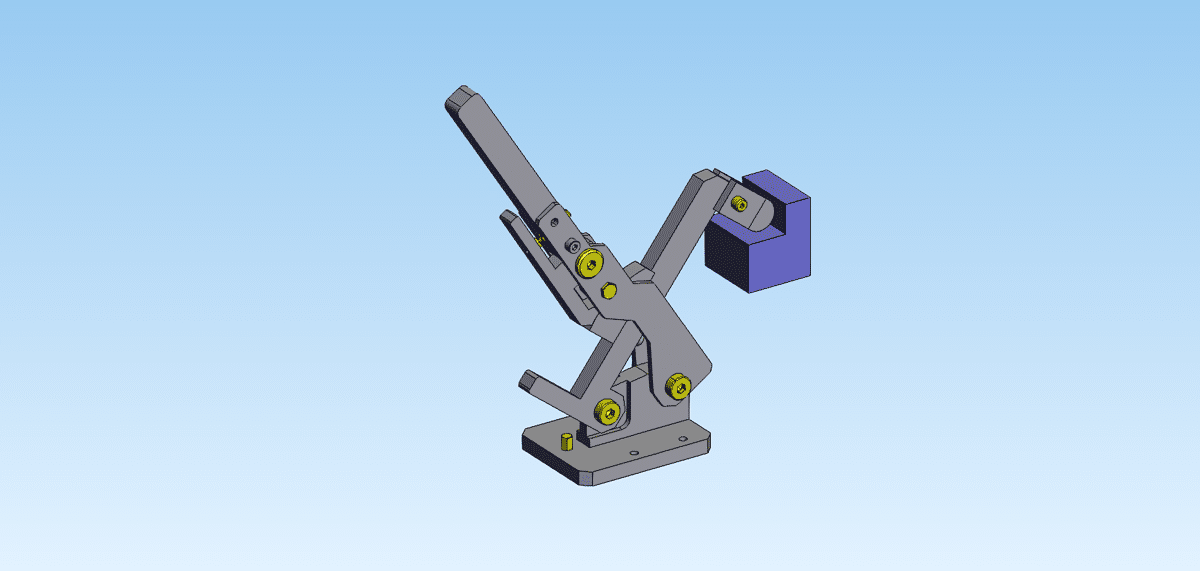Download Cleanroom-Grade Low-Dust Cam Clamp Mechanism Drawing - MechStream
